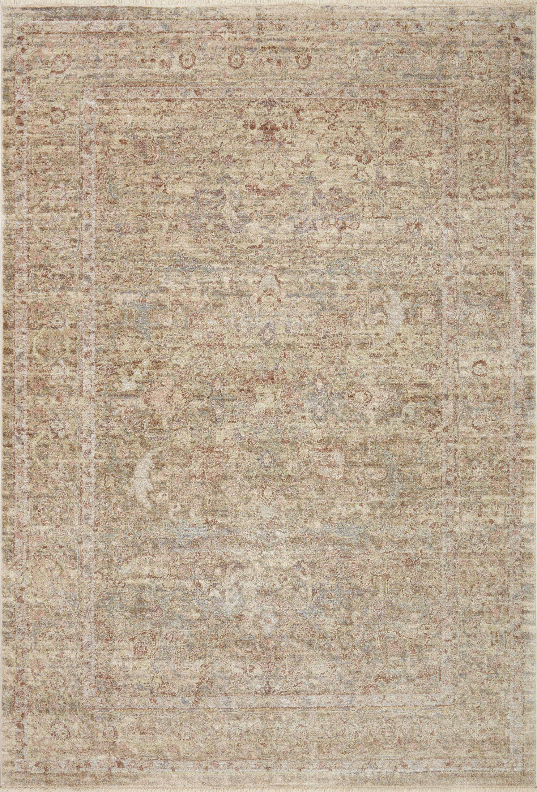 Loloi Sonnet Moss / Natural Area Rug, 18" x 18" Sample - Contemporary ...