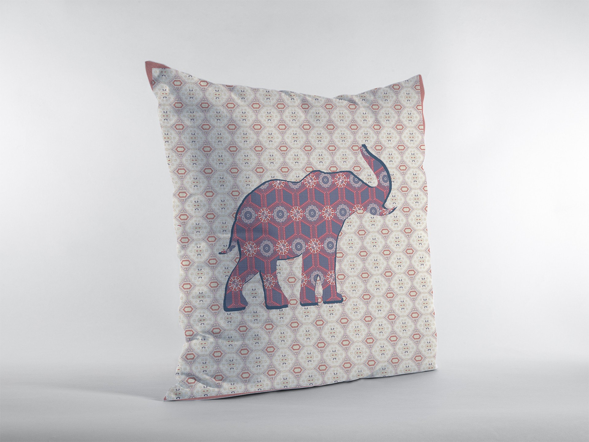 18" Magenta Elephant Zip Suede Throw Pillow - Contemporary - Decorative ...