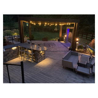 Patio with Water feature, Techo bloc and Trex producs - DC Metro - by ...