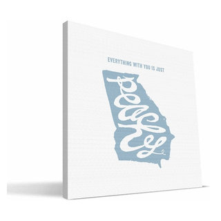 Georgia State Motto Canvas Print, 12"x12", 12"x12" - Contemporary ...