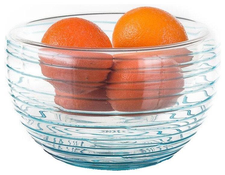 Thread Bowl, 10" Aqua - Contemporary - Serving And Salad Bowls - by ...