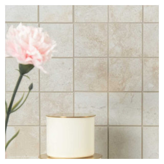 Essentials Ansello Ivory Matte Ceramic Mosaic - Traditional - Mosaic ...