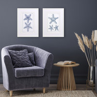 Blue Sea Stars-B Artwork, 2-Piece Set - Beach Style - Prints And ...