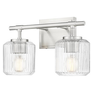Landon 2 Light Bathroom Vanity Light, Brushed Nickel - Transitional ...