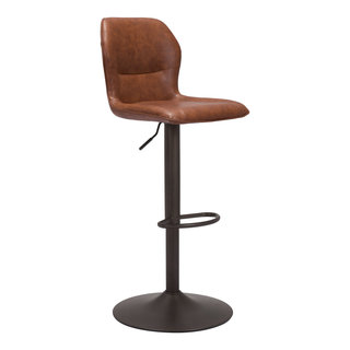 Vital Bar Chair Vintage Brown & Dark Bronze - Industrial - Bar Stools ...