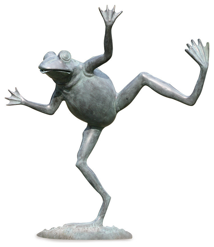 Dancing Frog Spitter - Eclectic - Garden Statues And Yard Art - by SPI ...