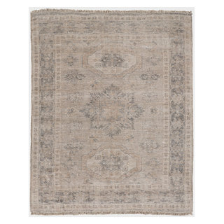 Feizy 8799FGRY Caldwell Hand Woven Tan / Gray Area Rugs, 10' x 14 ...