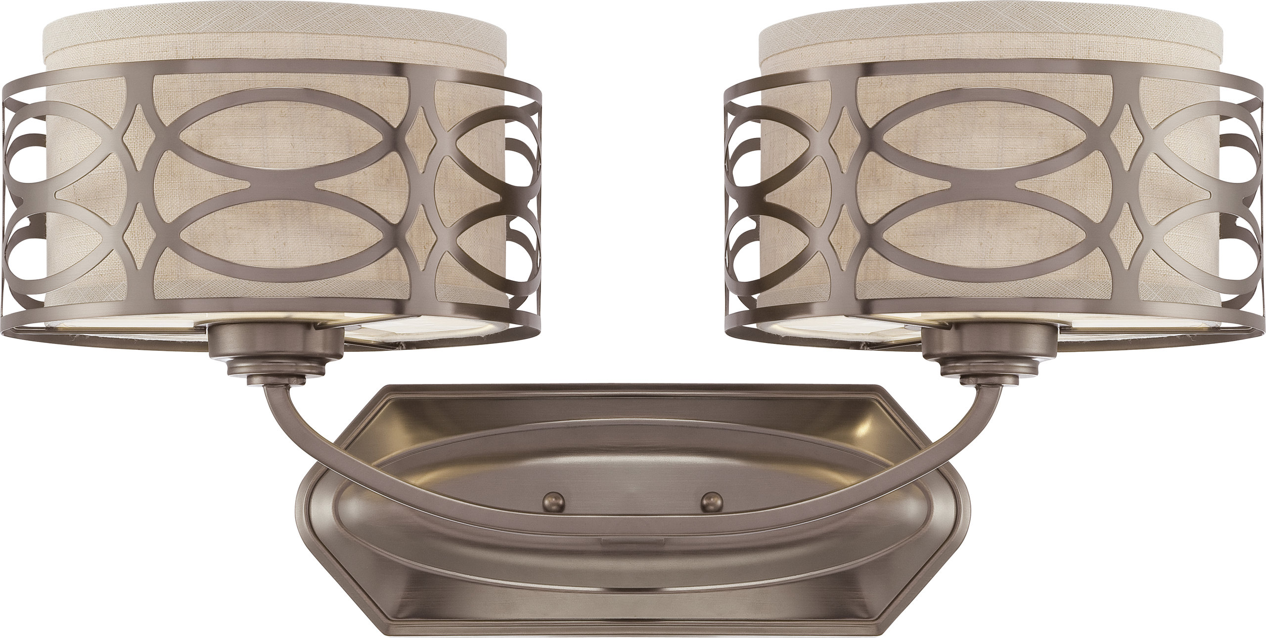 Nuvo 2-Light Harlow Vanity and Wall Light Fixture, Hazel Bronze ...