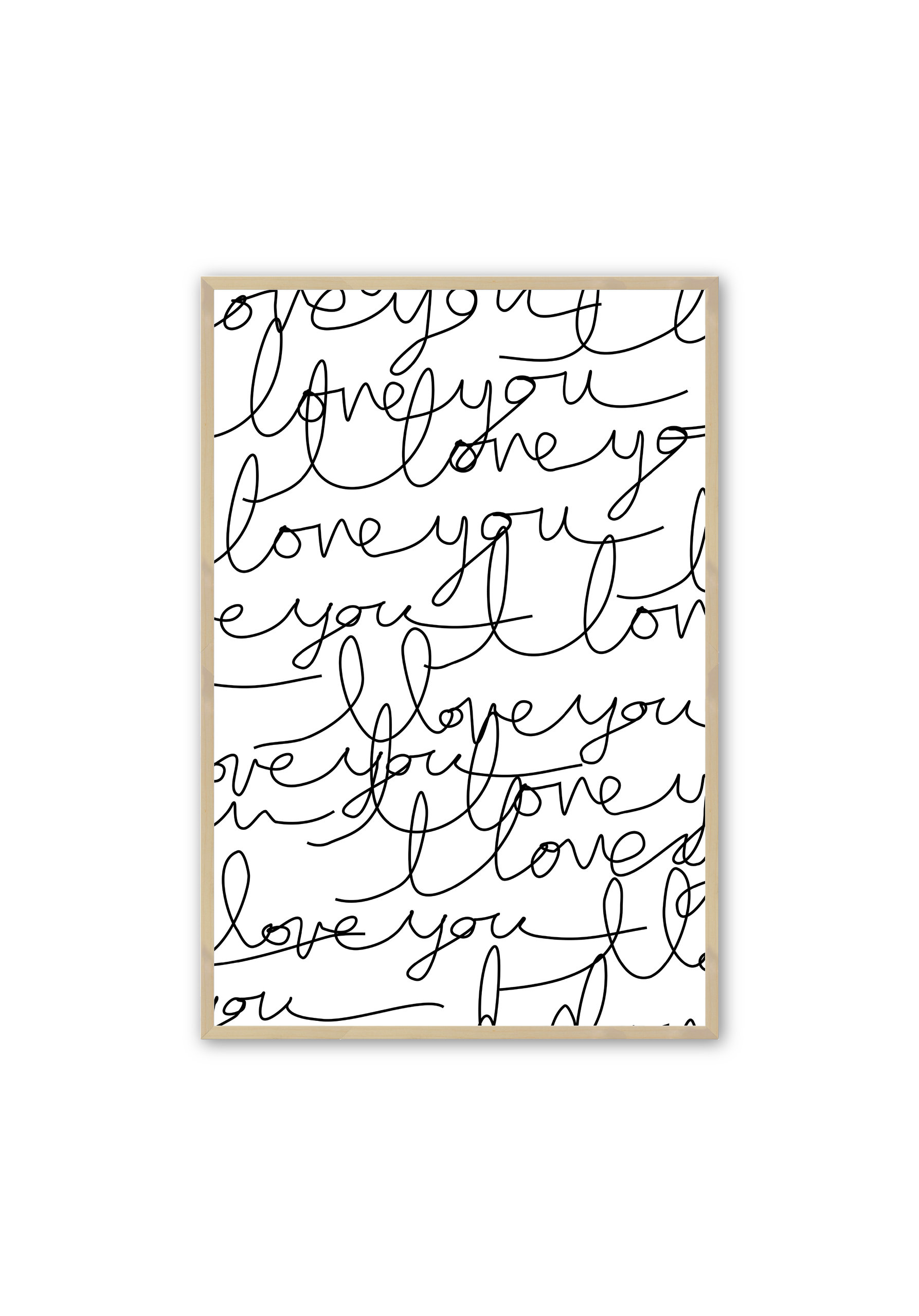 I Love You Framed Print, 16" x 20" - Contemporary - Prints And Posters ...