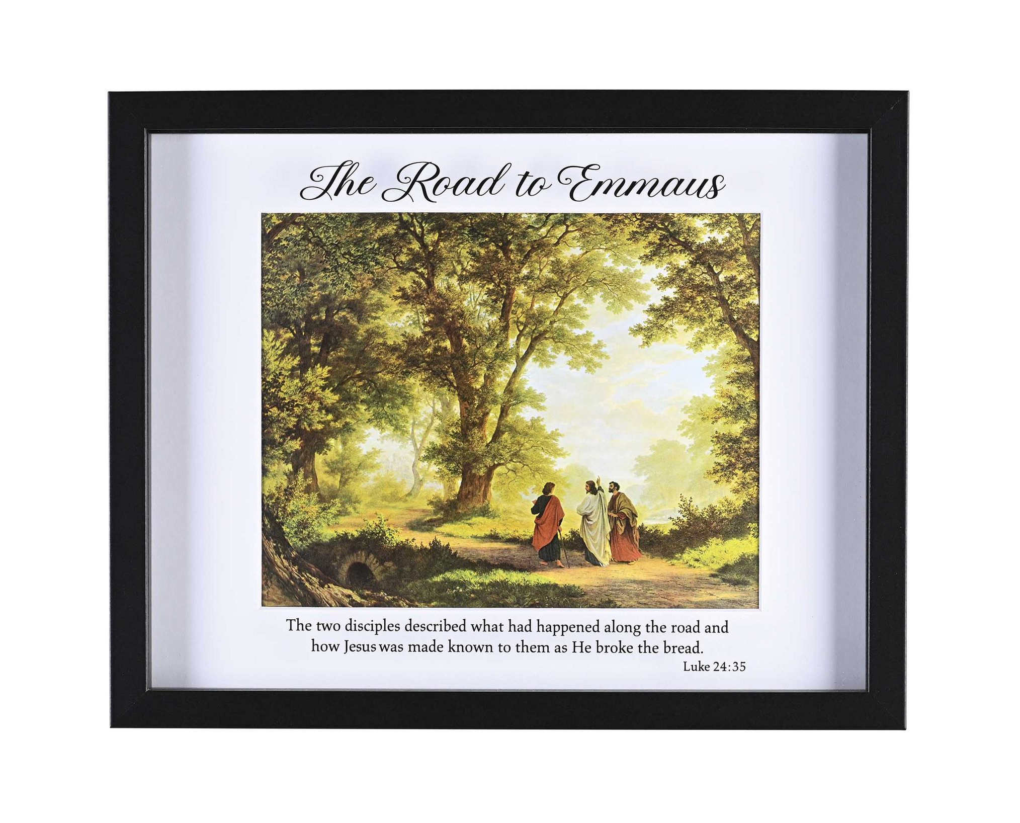 Framed Wall Art Emmaus Luke 24:35 14x11 - Contemporary - Prints And ...