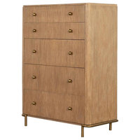 Coaster Arini 5-Drawer Contemporary Wood Chest in Sand Wash ...