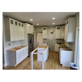 Modern Shaker Kitchen & Custom Pantry In Process - Transitional ...