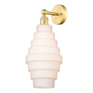 Cascade 1-Light 8" Sconce, Satin Gold Finish - Industrial - Wall ...
