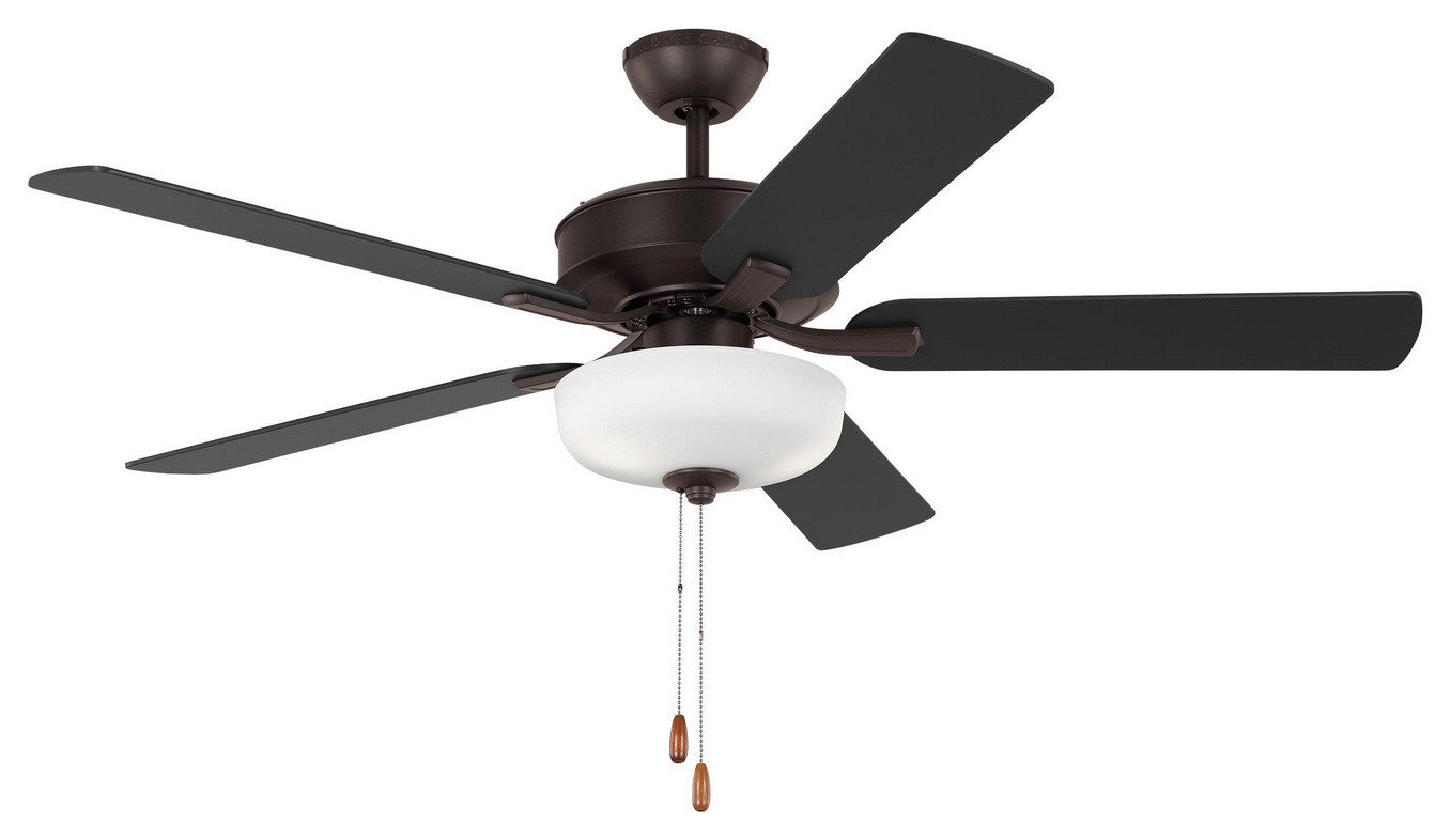 Bronze 52" Ceiling Fan from the Linden Collection, 52.000 - Traditional ...