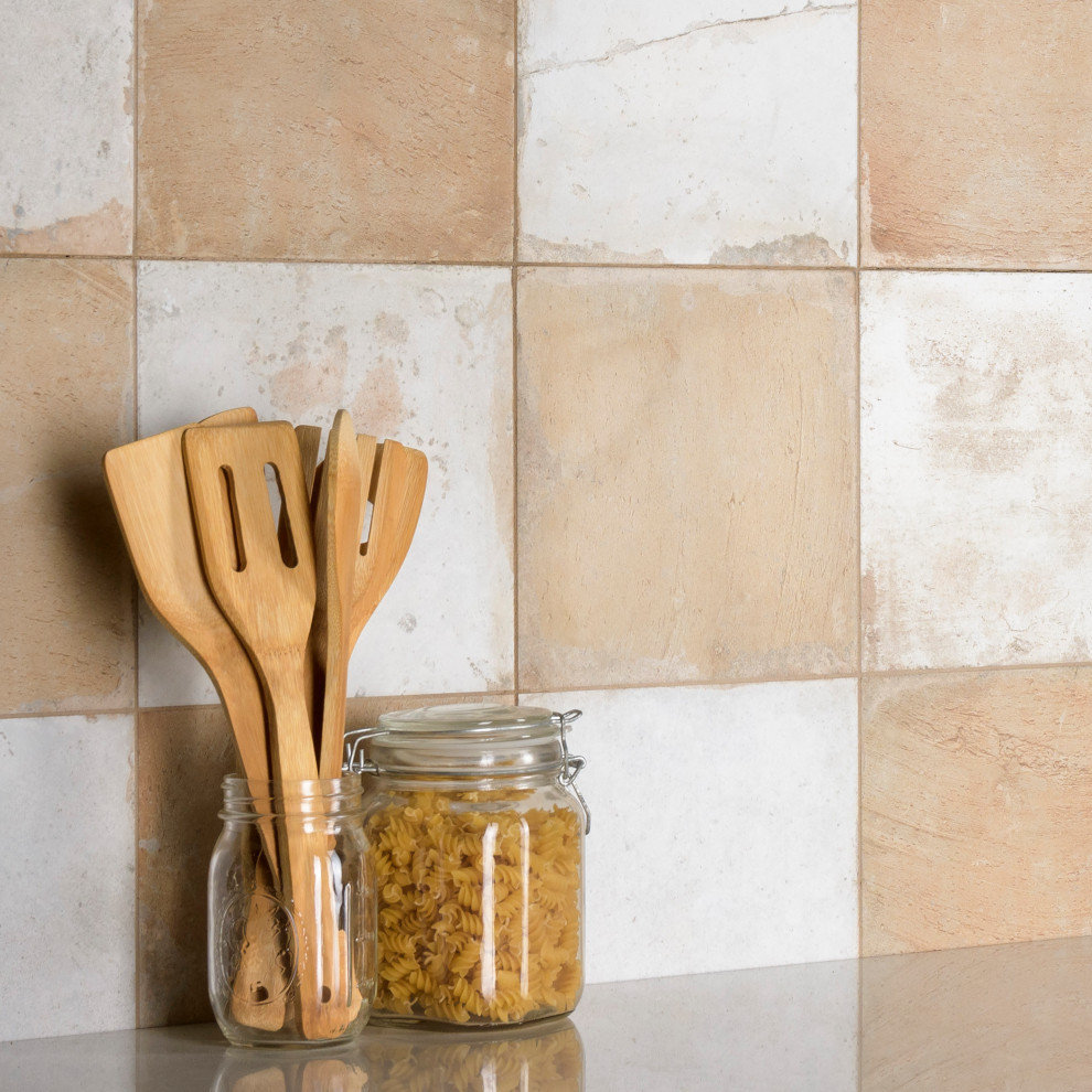 Kings Clay Checker Ceramic Floor and Wall Tile Sample - Farmhouse ...