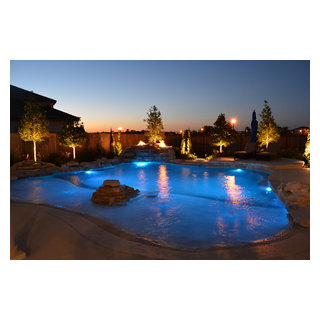 Hill Country styled retreat in Towne Lake - Southwestern - Pool ...