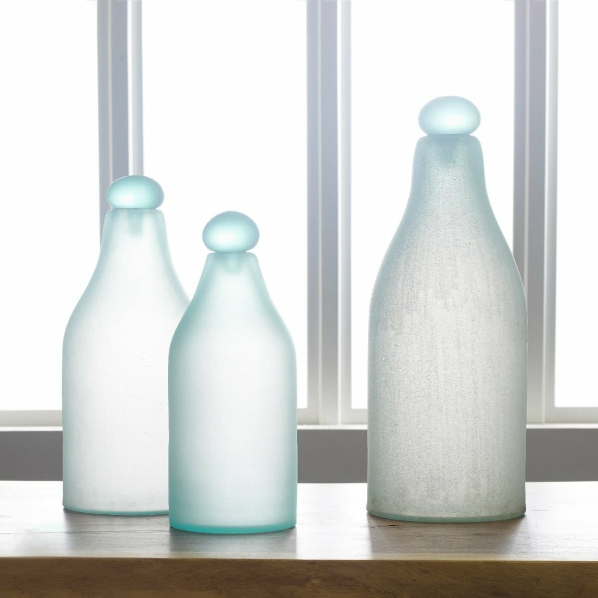 Frosted Glass Bottle - Contemporary - Decorative Objects And Figurines ...
