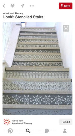 Stencils for stair risers