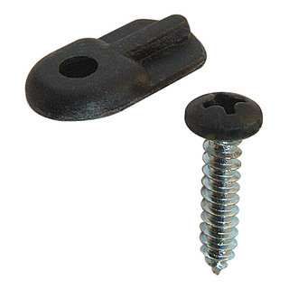 Flush Screen Clips with Screws, Plastic, Black, 12Pack - Window ...