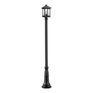 1 Light Outdoor Post Mount Lantern in Seaside Style - 13 Inches Wide by ...