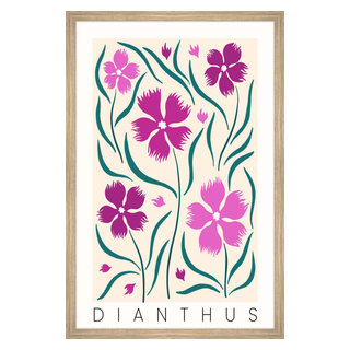 "Dianthus" Framed Painting Print, 30x45 - Contemporary - Prints And ...