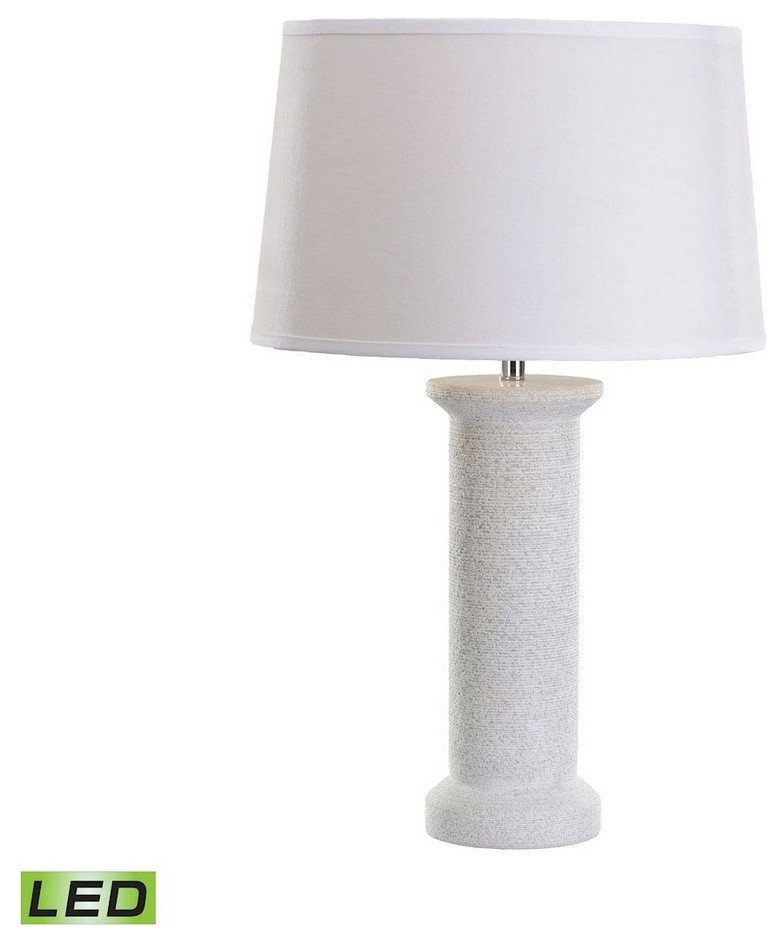 Dimond Lighting White Marble Rough Round LED Table Lamp - Transitional ...