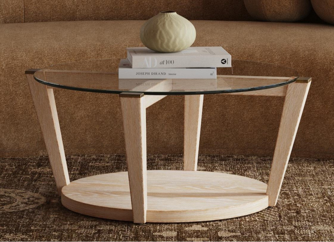 Dunes White Round Cocktail Table - Farmhouse - Coffee Tables - by ...