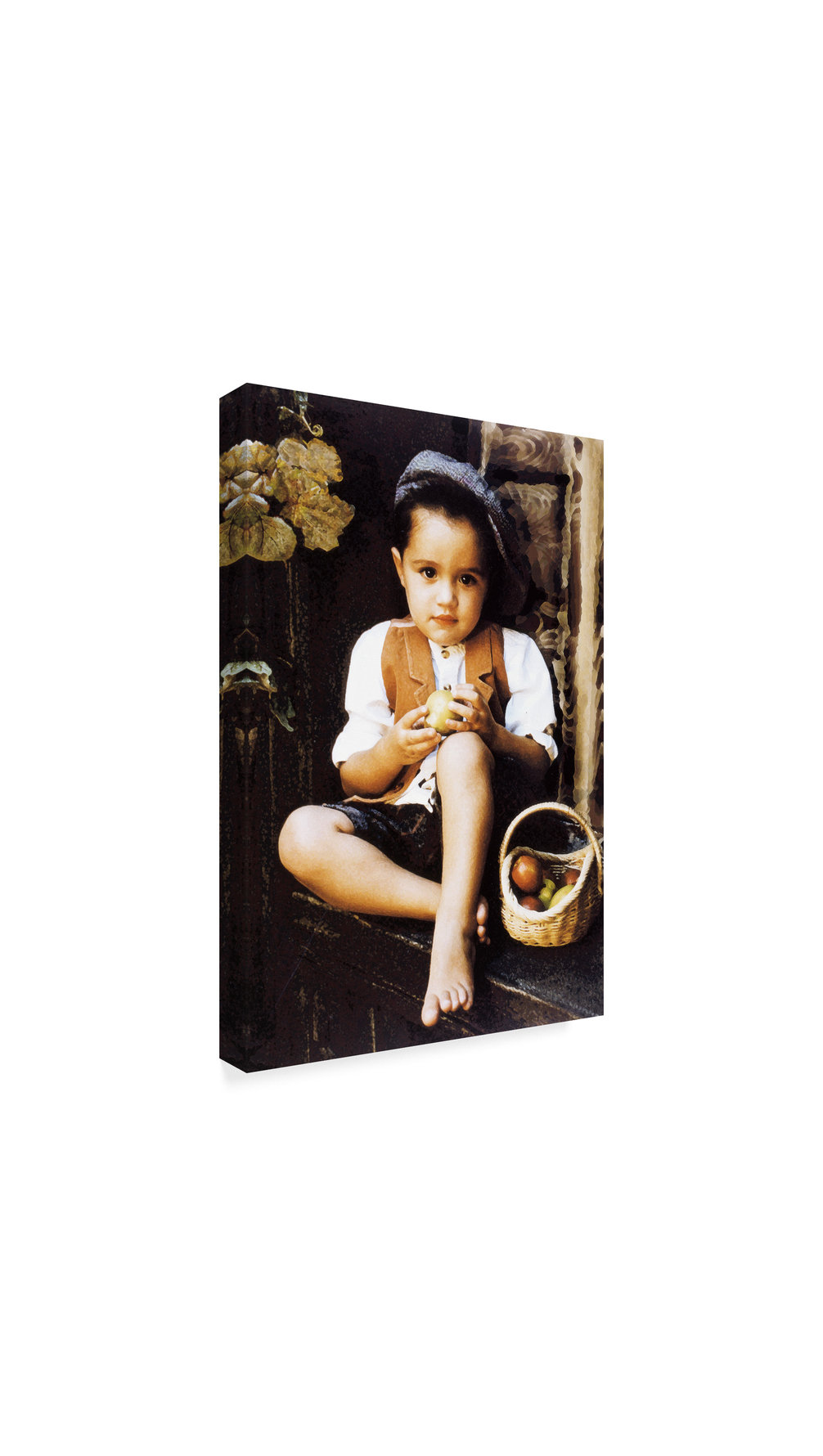 Sharon Forbes 'Boy With Fruit' Canvas Art, 32"x22" - Farmhouse - Prints ...