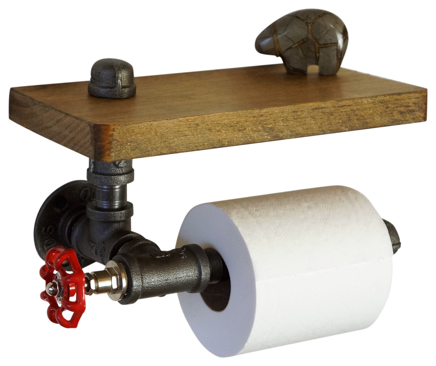 Farmhouse TP Holder with Shelf - Industrial - Toilet Paper Holders - by ...