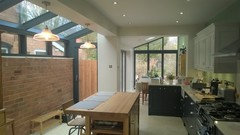 Kitchen lean to extension, interior walls removed, outside WC convert ...