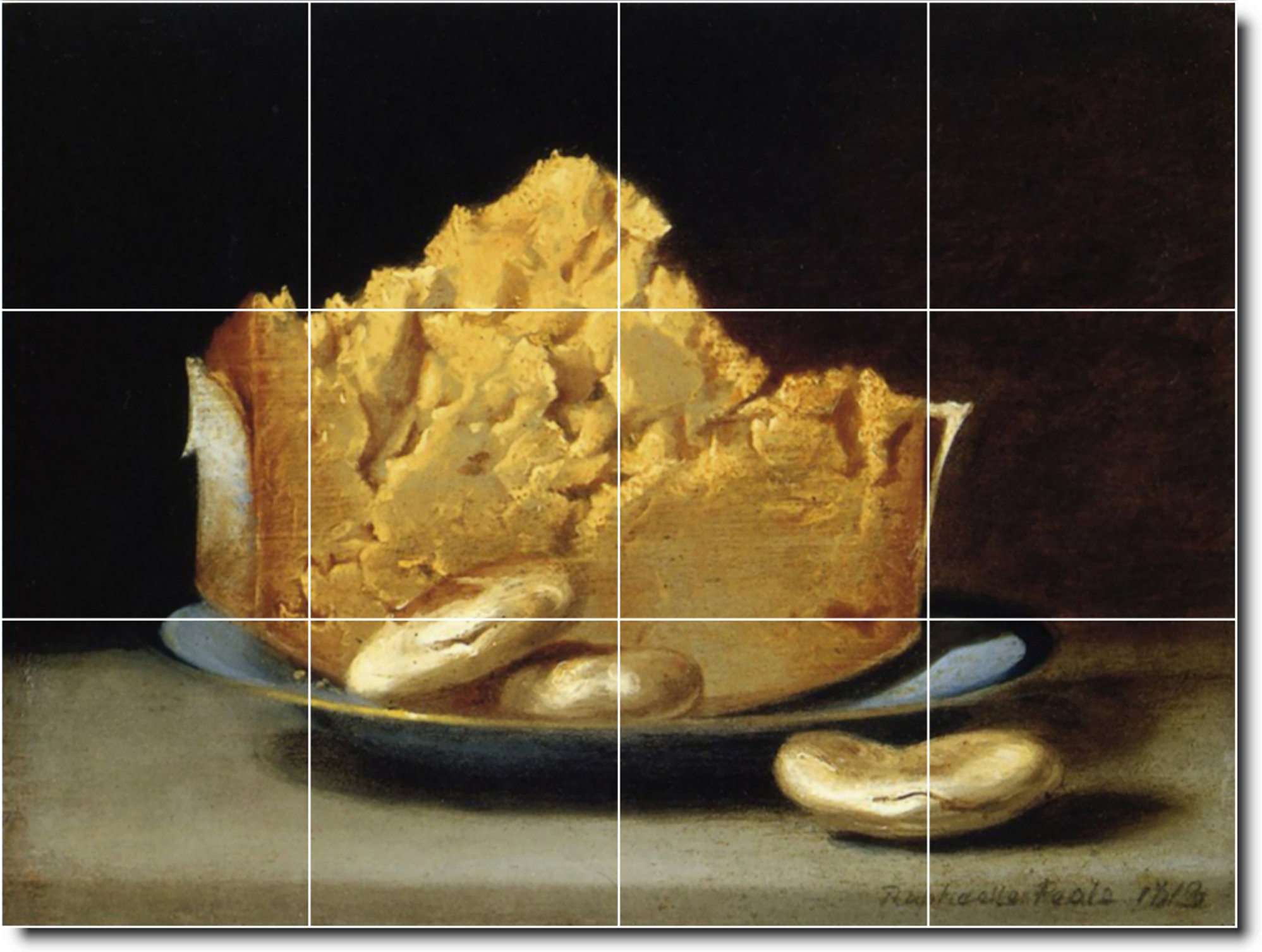 Raphaelle Peale Still Life Painting Ceramic Tile Mural #15, 17" Wide x ...