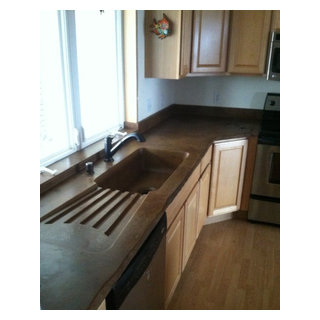 Integrated 'Farm' Sink & Integrated Drainboard - Traditional - Other ...