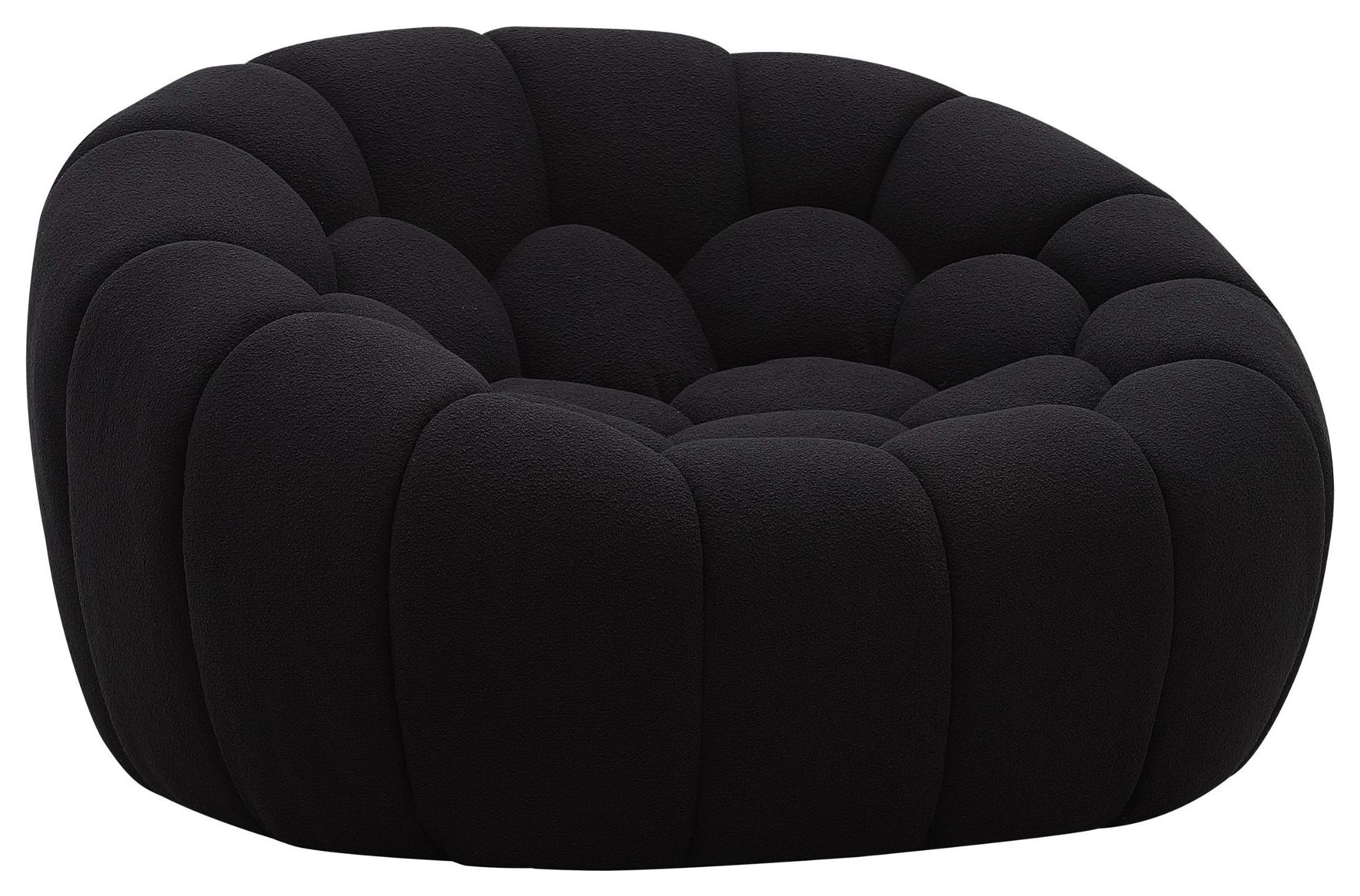 Divani Casa Yolonda Modern Curved Black Fabric Chair - Transitional ...