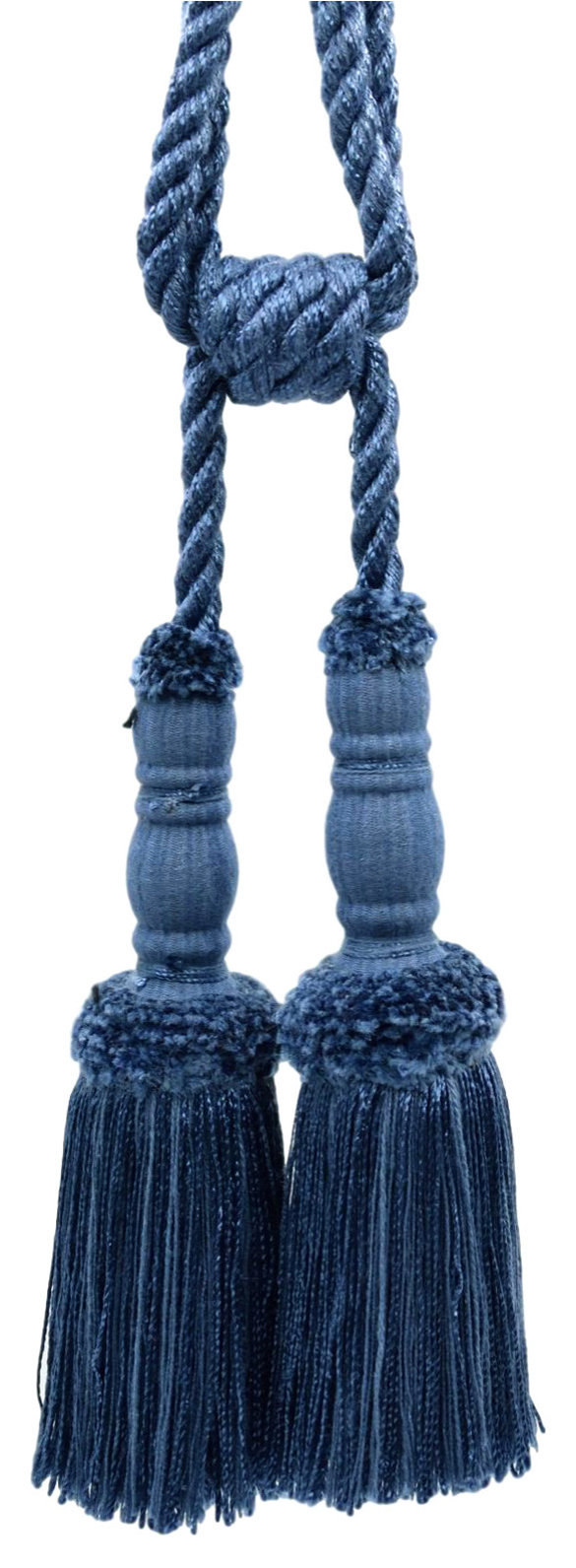 Set of 4 / French Blue / Tassel Tieback / 8" Tassel, 29" Spread / Style ...