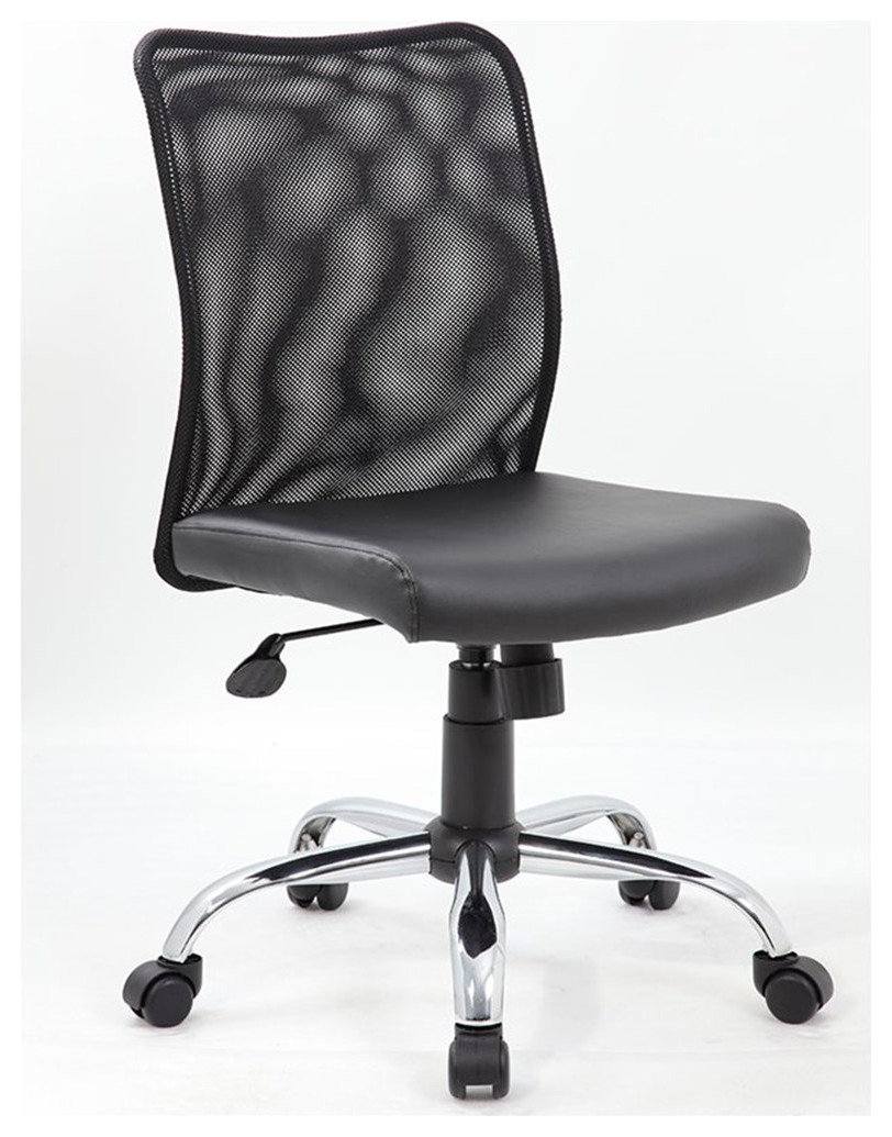 Scranton & Co Mesh Back Swivel Task Chair in Black - Contemporary ...