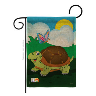Turtle Nature Wildlife Garden Flag, 13" X 18.5" X 0.1" - Modern - Flags ...