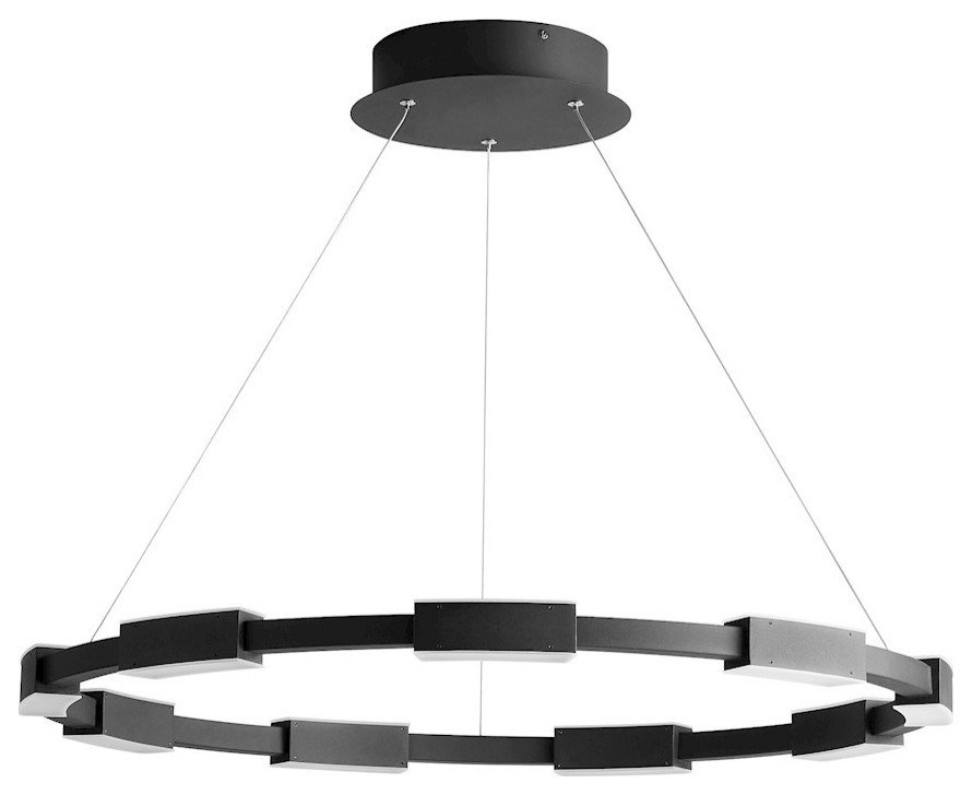 Oxygen Dieter 32" 9-Light LED Pendant 3-23-15, Black - Transitional ...