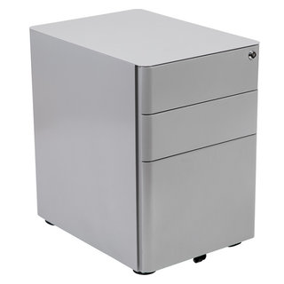 Modern 3-Drawer Mobile Locking Filing Cabinet w/Anti-Tilt Mechanism ...