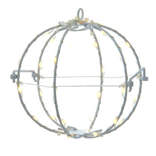 6" Warm White LED Foldable Metal Sphere, 6" - Holiday Lighting - by ...