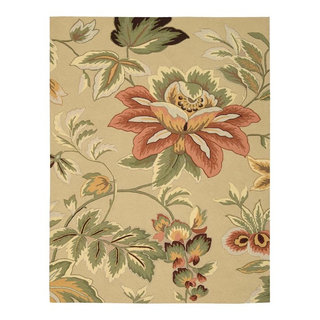 Nourison Fantasy Fa11 Beige Area Rug, Rectangular 8'x10'6 ...