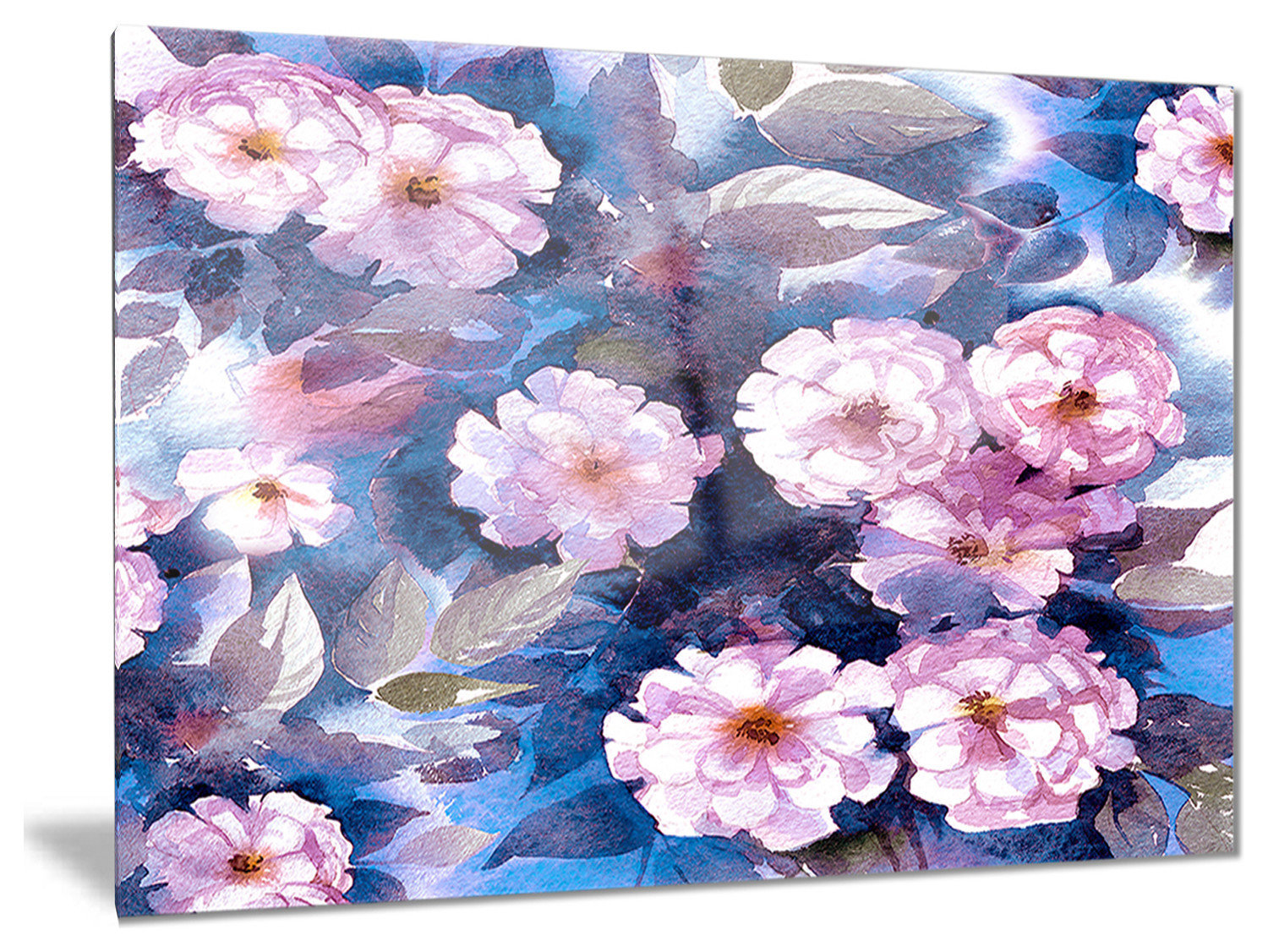 "White Briar in Classical Style" Glossy Metal Wall Art, 28"x12 ...