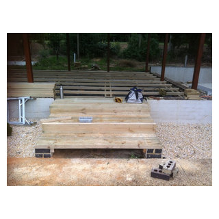 Huge decking work with merbau 140mm decking timber - Contemporary ...