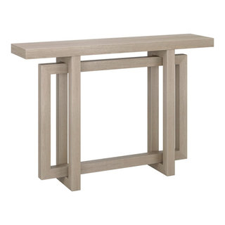 Breslow 44 Wide Rectangular Console Table in Alder White - Contemporary ...