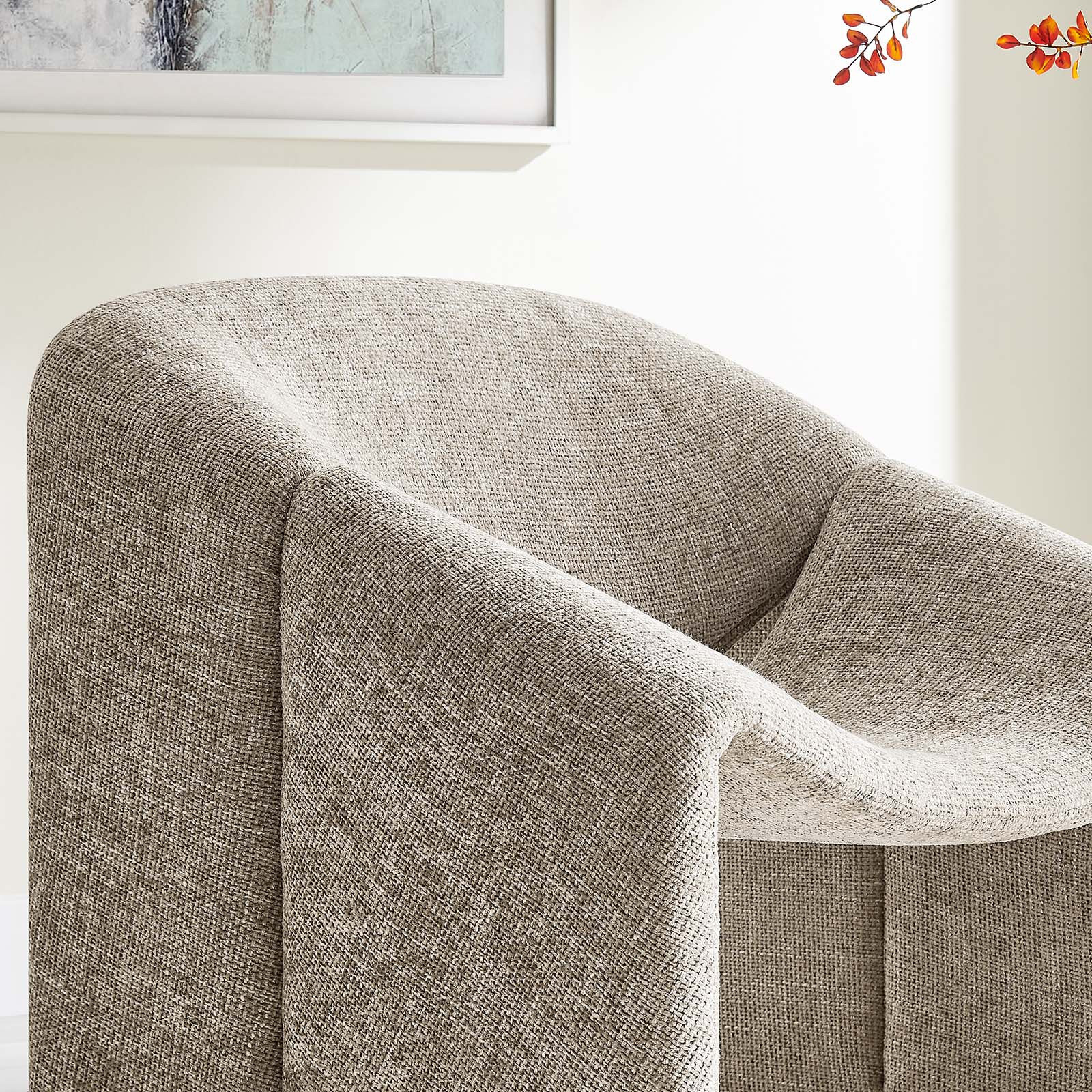 Vivi Chenille Upholstered Accent Chair - Khaki - Transitional ...