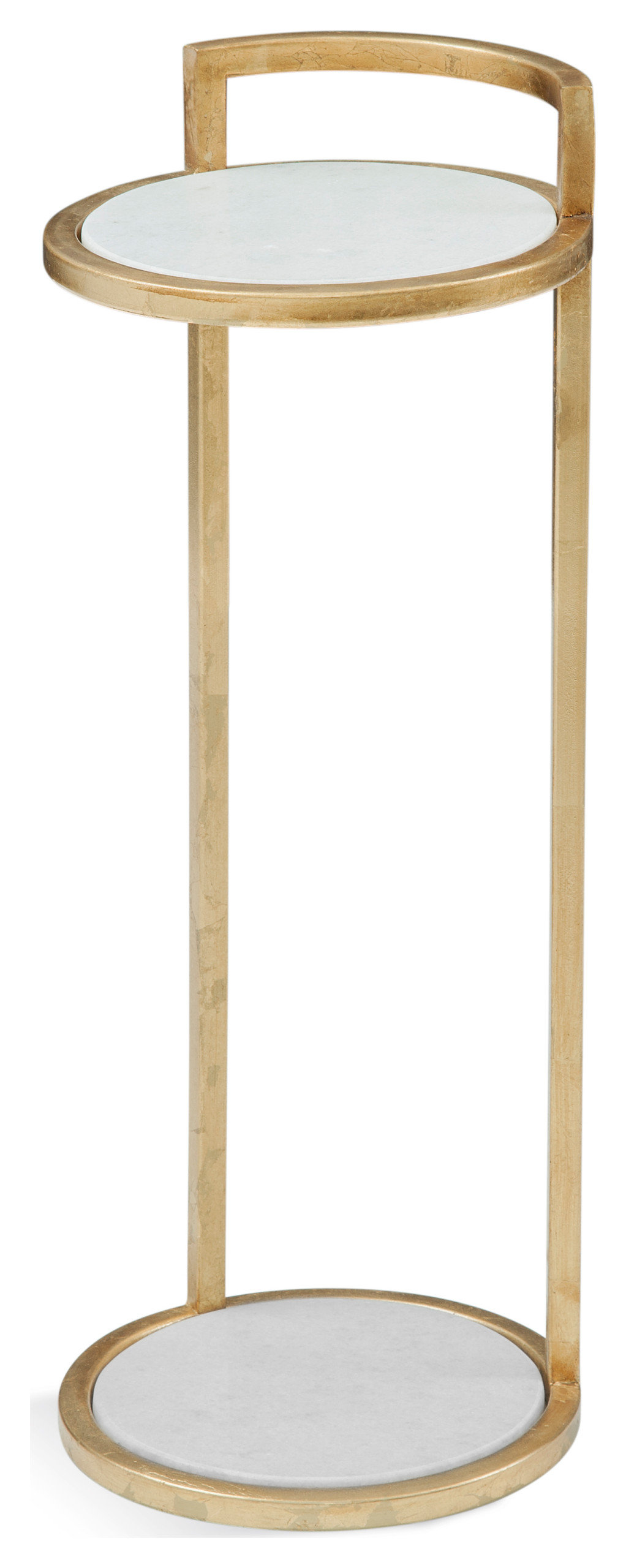 Surrey Scatter Table - Gold Leaf/White - Contemporary - Side Tables And ...