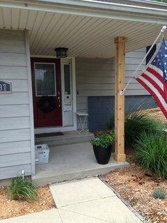 Either side of garage