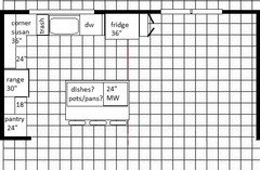 Need help with 11x11 open kitchen layout