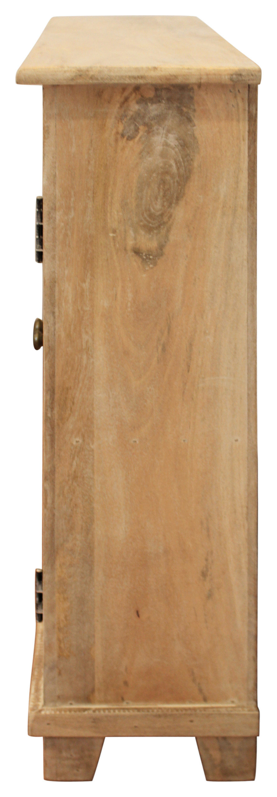 Bayside Jensen 3-Door Solid Wood Sideboard, Distressed Natural Finish ...