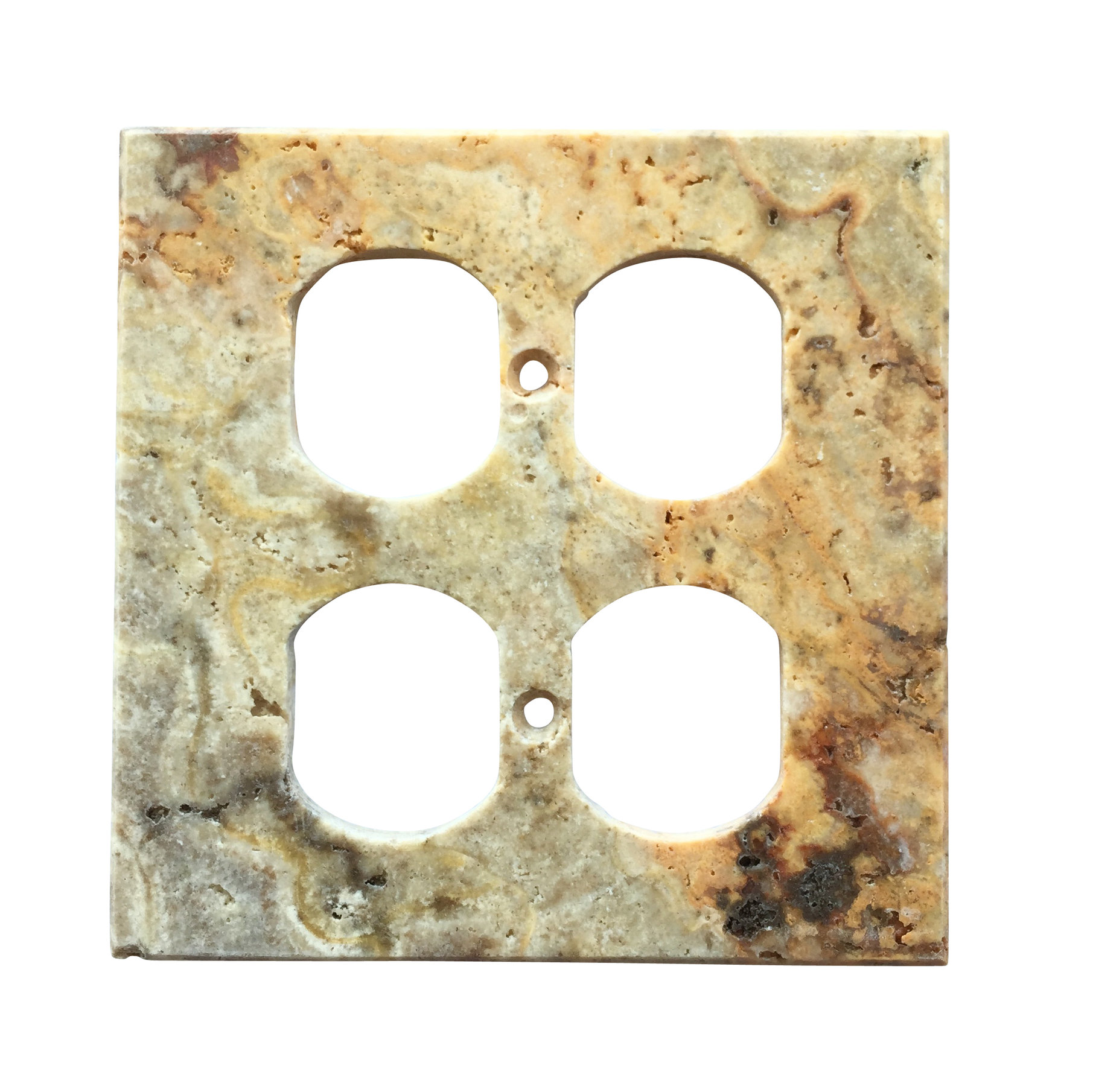 Scabos Travertine Switch Plate Cover Double Duplex, 4.5"x5.5 ...