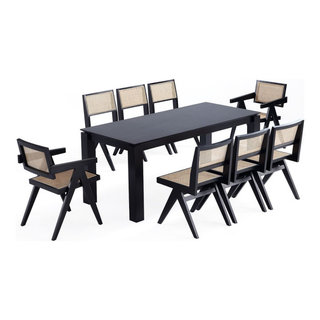 Manhattan Comfort 9-Piece Hamlet and Rockaway Dining, Set of 7 ...